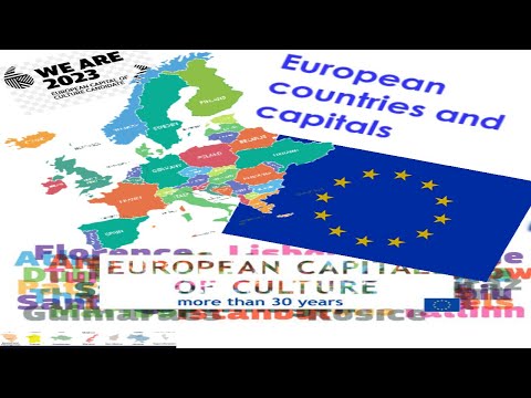 European Map: Countries and Capitals / Countries and Capitals of Europe / Europe Map / Map of Europe