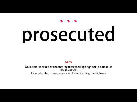 How to pronounce prosecuted - Vocab Today