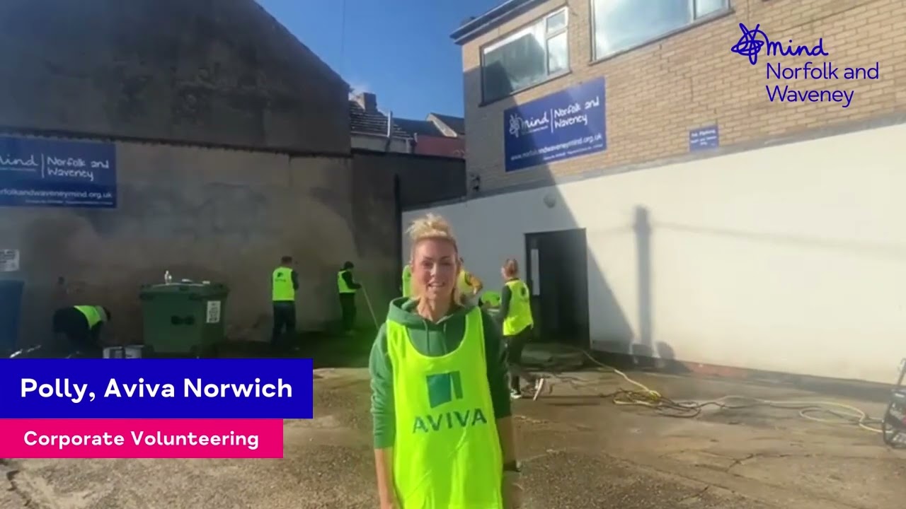 Aviva Norwich, Volunteering for Norfolk and Waveney Mind
