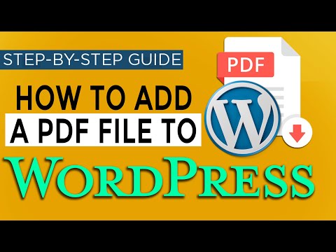 How to Add a PDF file in your WordPress post?
