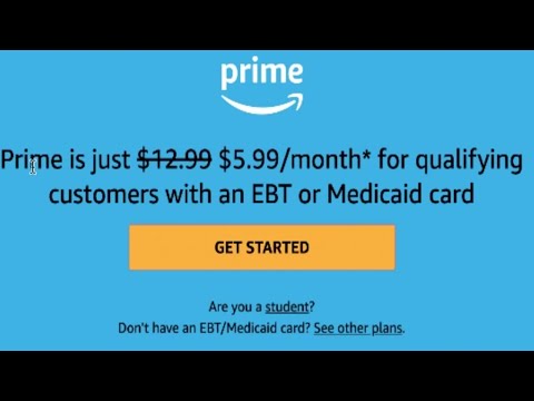 Save 50% off Amazon Prime if you have an EBT Card or Medicaid Card Check out this video