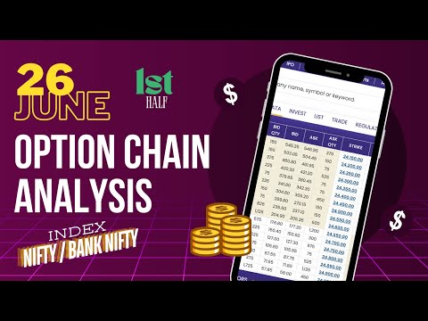 26th JUNE Option Chain Analysis | Nifty & Bank Nifty Today | INTRADAY PRICE ACTION ANALYSIS