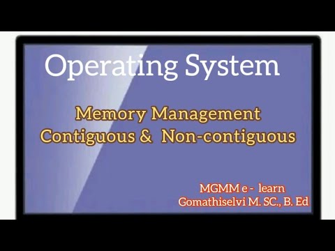 Contiguous and Noncontiguous Memory Allocation in Operating system... tamil