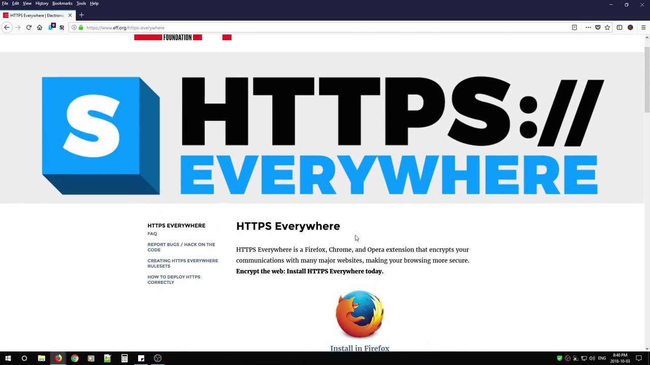 How to use HTTPS Everywhere