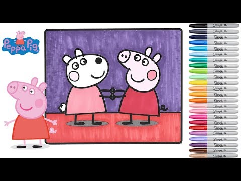 Peppa Pig Suzy Sheep Coloring Painting Colors For Kids Drawing… – Karen ...