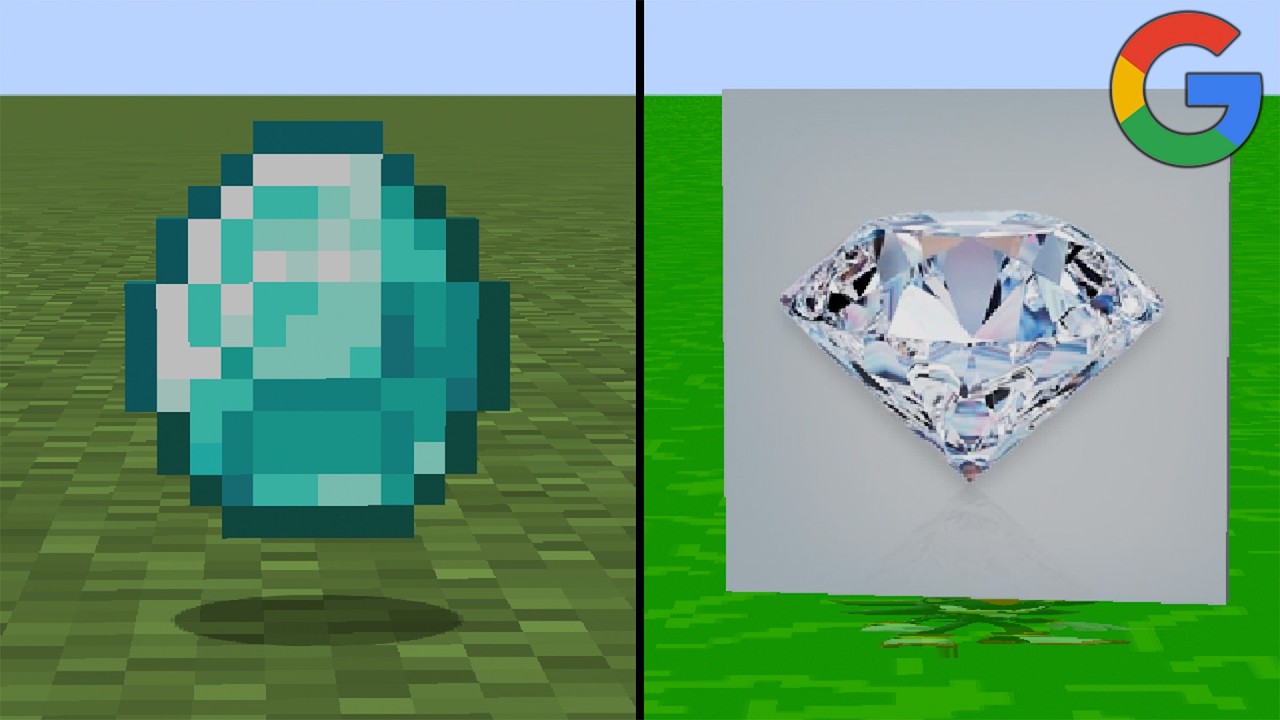 I Played Minecraft But Every Texture Is A Google Image