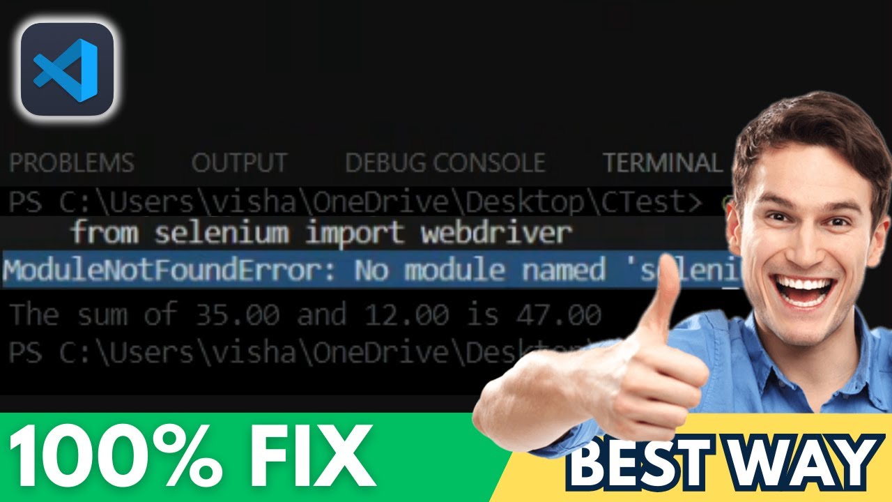 [FIXED] ModuleNotFoundError: No Module Named 'Selenium'  - Python Error (2024 Solution)