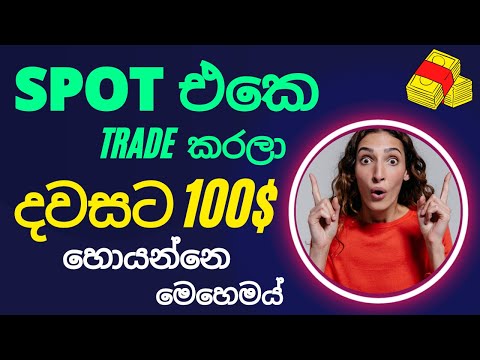 100 $ / day | binance spot trading sinhala 2023 | sl trading academy , spot trading strategy sinhala