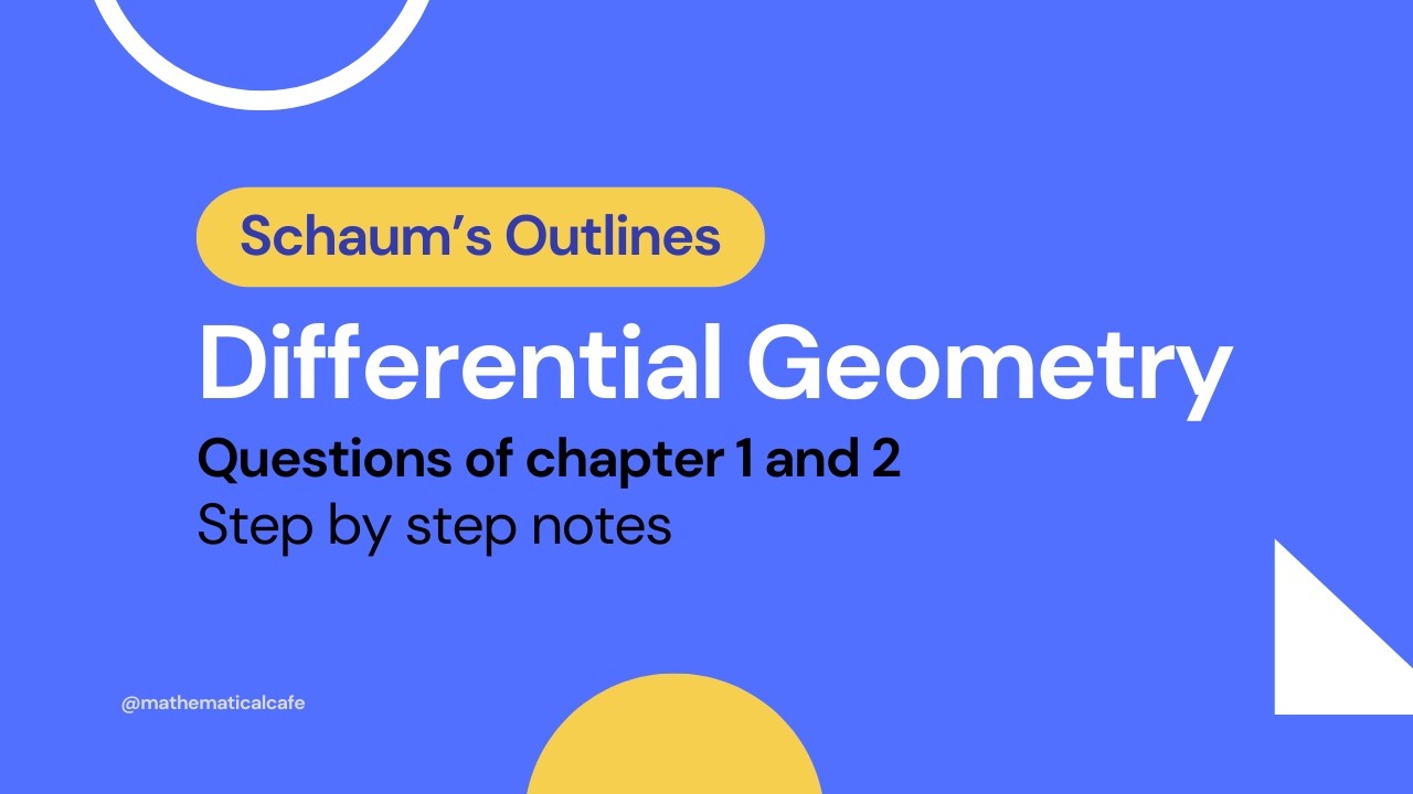 Differential Geometry Questions of chapter 1 and 2 / notes 