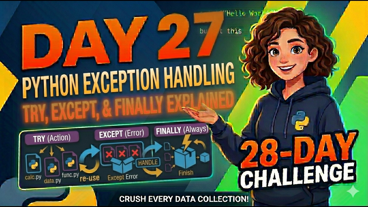 Python Exception Handling: Try, Except, & Finally Explained (Day 27)