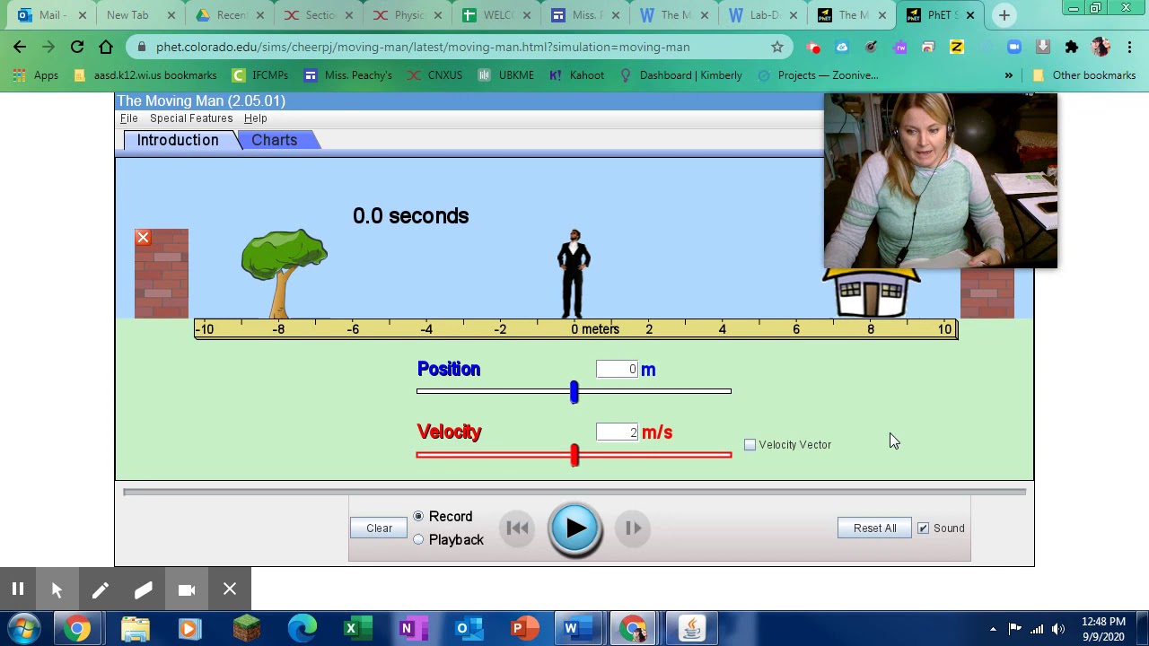 WCA Physics:  Graphing motion lab