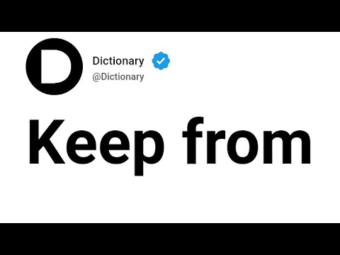Keep from Meaning In English