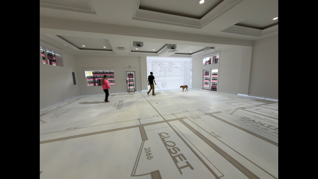 Walkable Floor Plan Studio Installation at 1:1 Scale