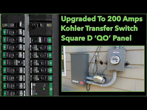 200 Amp Service with Automatic Transfer Switch for Backup Power Plus Square D 'QO' Panel