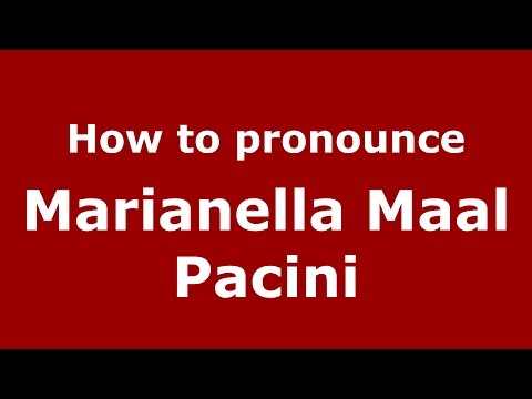 How to pronounce Marianella Maal Pacini (Colombian Spanish/Colombia) - PronounceNames.com