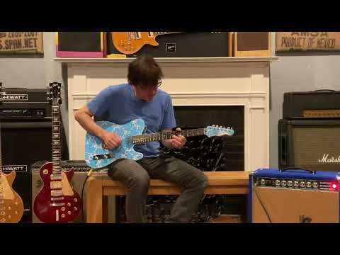 Crook Telecaster Blue Sparkle Paisley Two Necks both Maple | Reverb