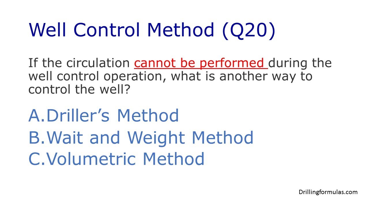 Well Control Method (Q20)