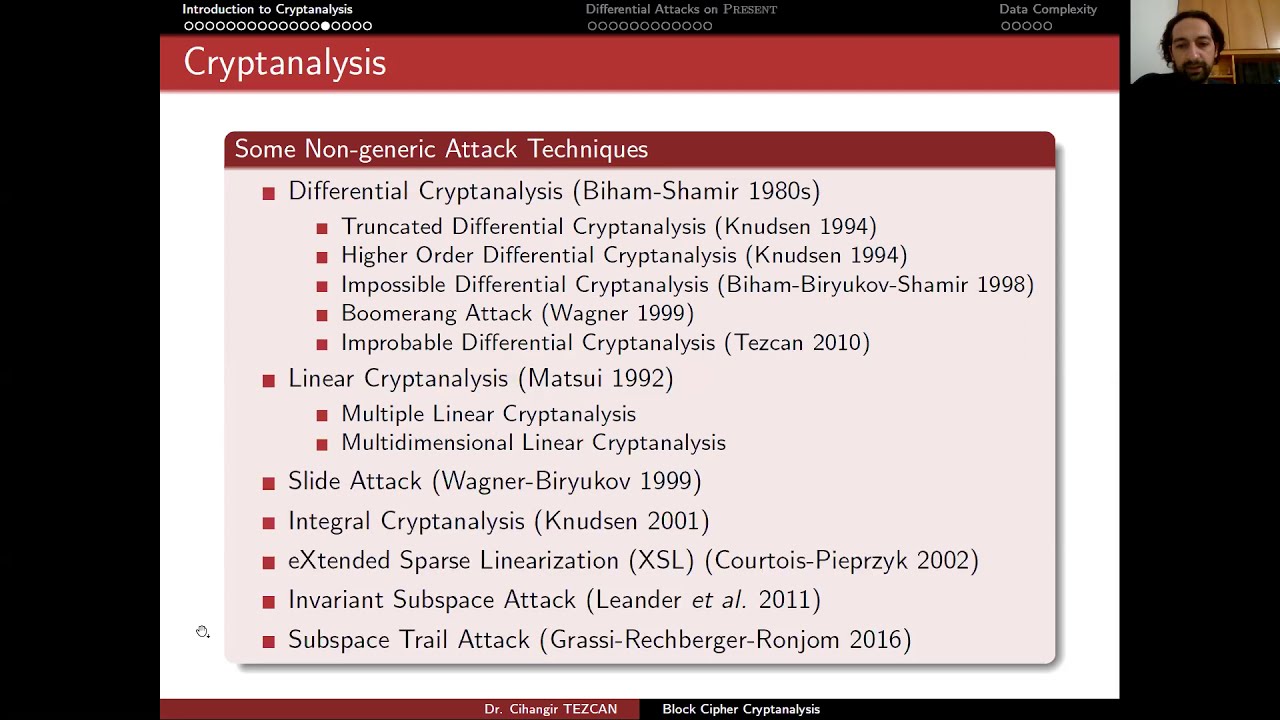 Applied Cryptology 5.2: Differential Cryptanalysis