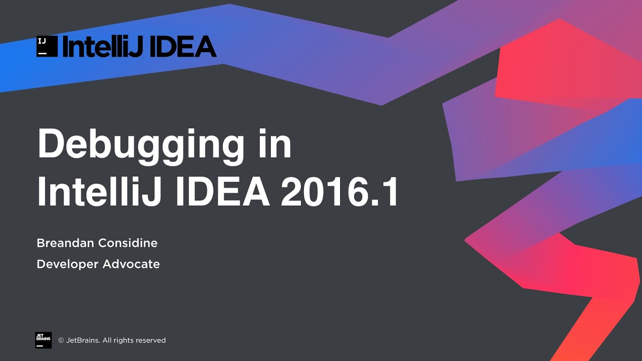 Debugging in IntelliJ IDEA 2016.1