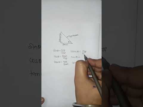 trigonometry formula sin theta=opposite\hypotenuse
