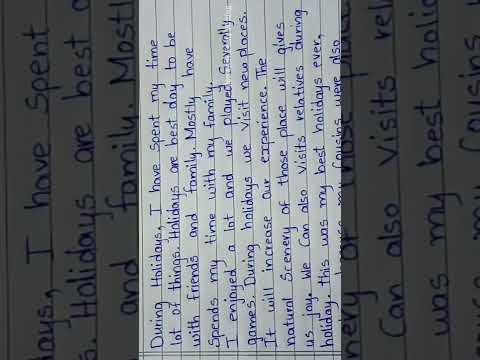 Essay On How I Spent Holiday | ‎Powerlift Essay Writing | How I Spent Holiday in English