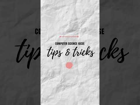 IGCSE Computer Science |Tips And Tricks 01| GET A*| #shorts