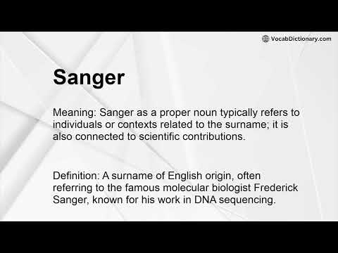 Sanger Meaning
