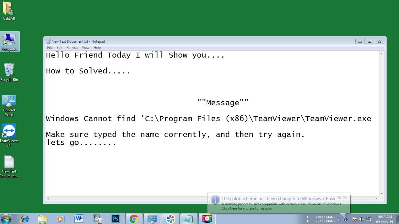 Windows Cannot find C Program Files x86 TeamViewerTeamViewer exeMake sure typed the name corrently a