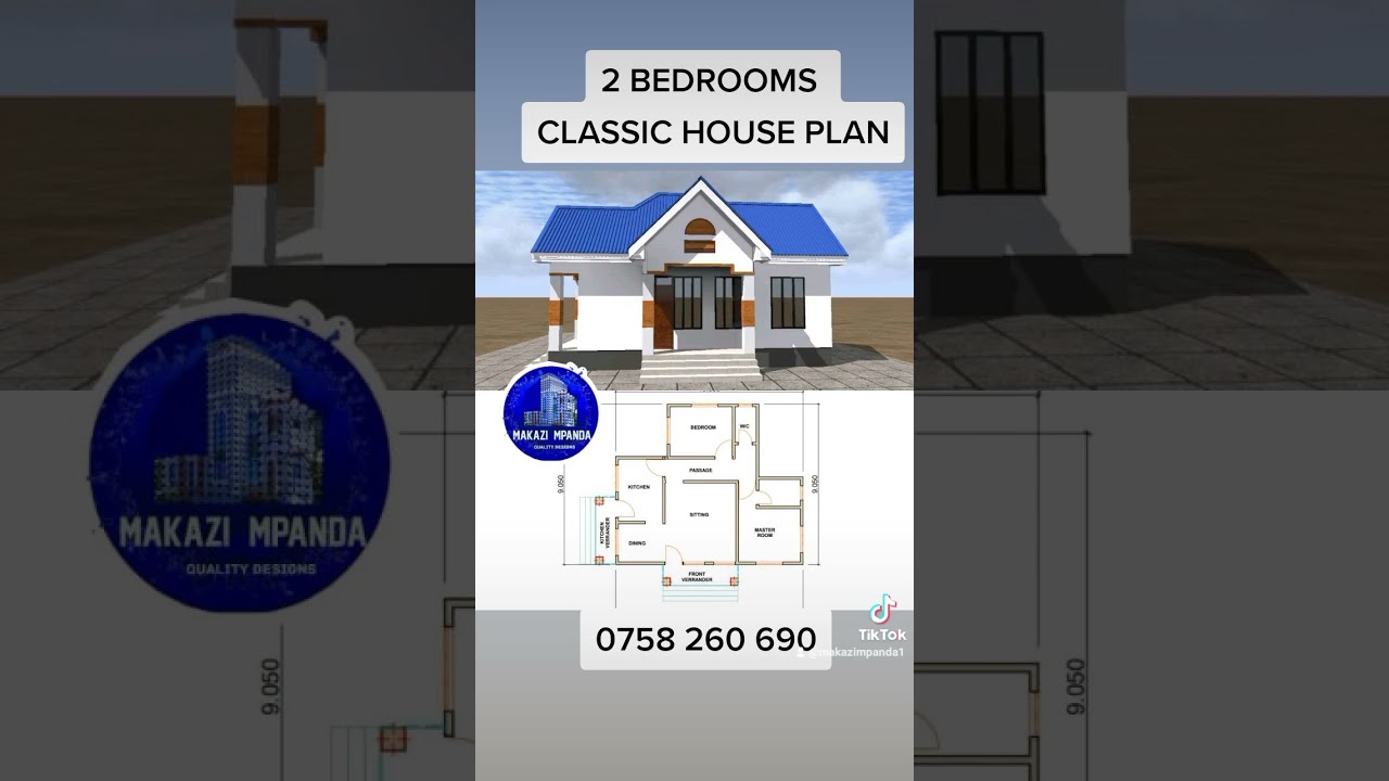 2 BEDROOMS CLASSIC HOUSE PLAN