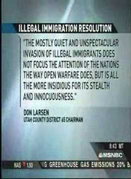 Don Larsen - Illegal immigration is "Satan's" work