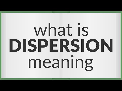 Dispersion | meaning of Dispersion