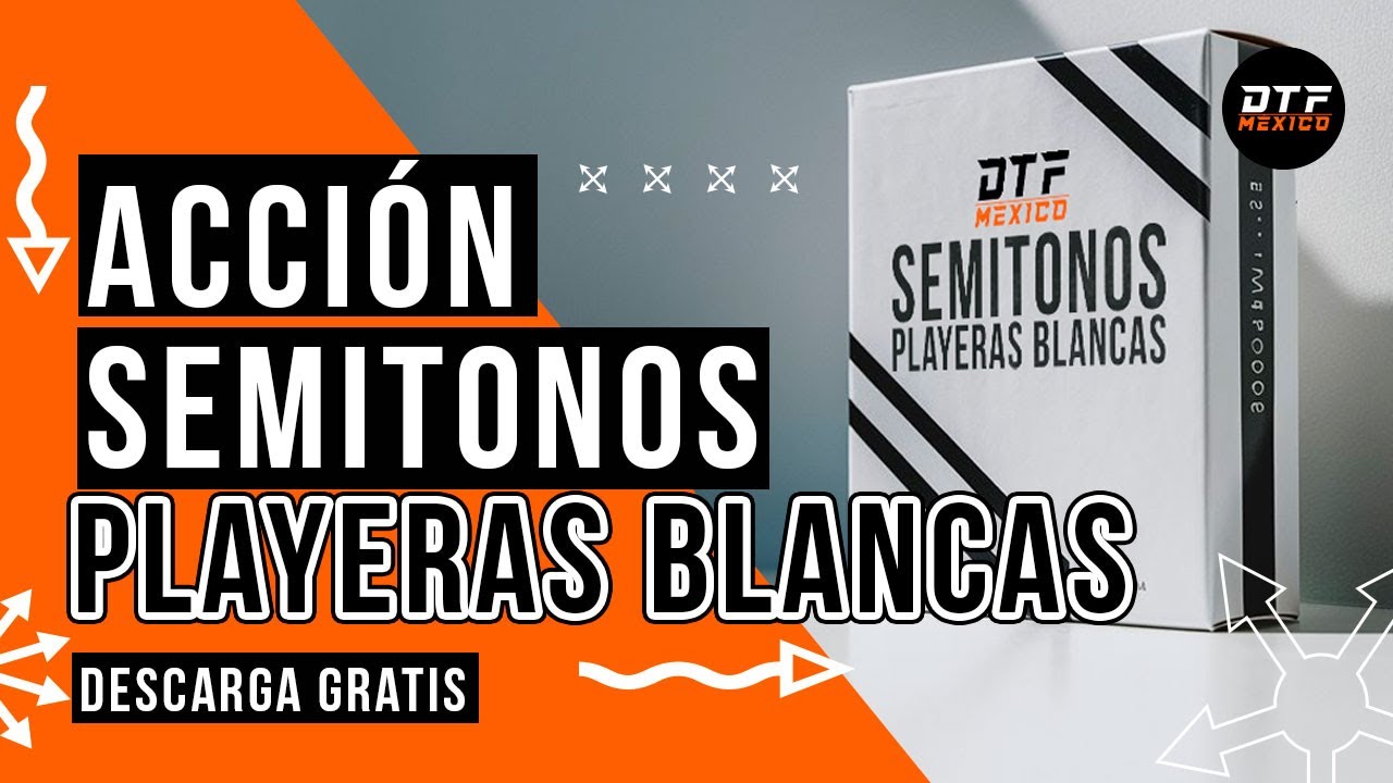 🔶Acción para Semitonos en Playeras Blancas [DESCARGA GRATUITA] | 🟠DTFMEXICO.MX