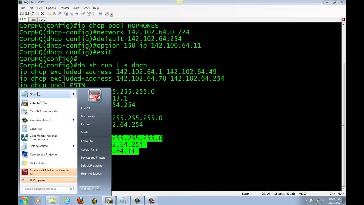 Lab 1.1 DHCP Servers