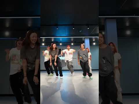 Tiktok trendy dance with the friends at the new dance studio