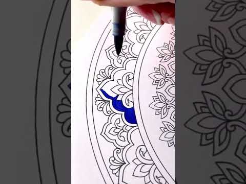 Coloring mandala💙 #coloringpages #mandala #art #drawing #mandalaart #coloringbook #coloring