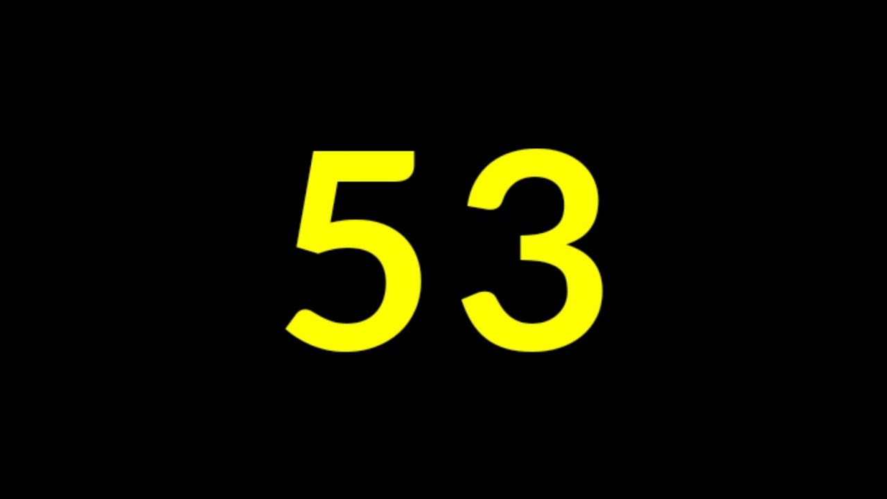 53 Seconds Countdown Timer With Sound Effect