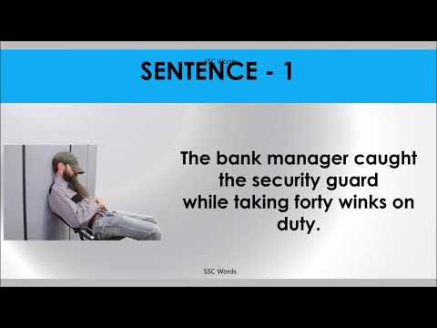 FORTY WINKS Idiom 269 # Meaning and five sentences # SSC Words