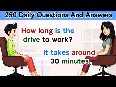 250 Daily Questions And Answers | English Speaking Practice | Speak English Fluently ✅