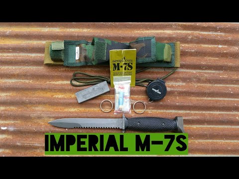 Imperial Knife M-7S Survival Knife with Camo Sheath and Survival Gear review!