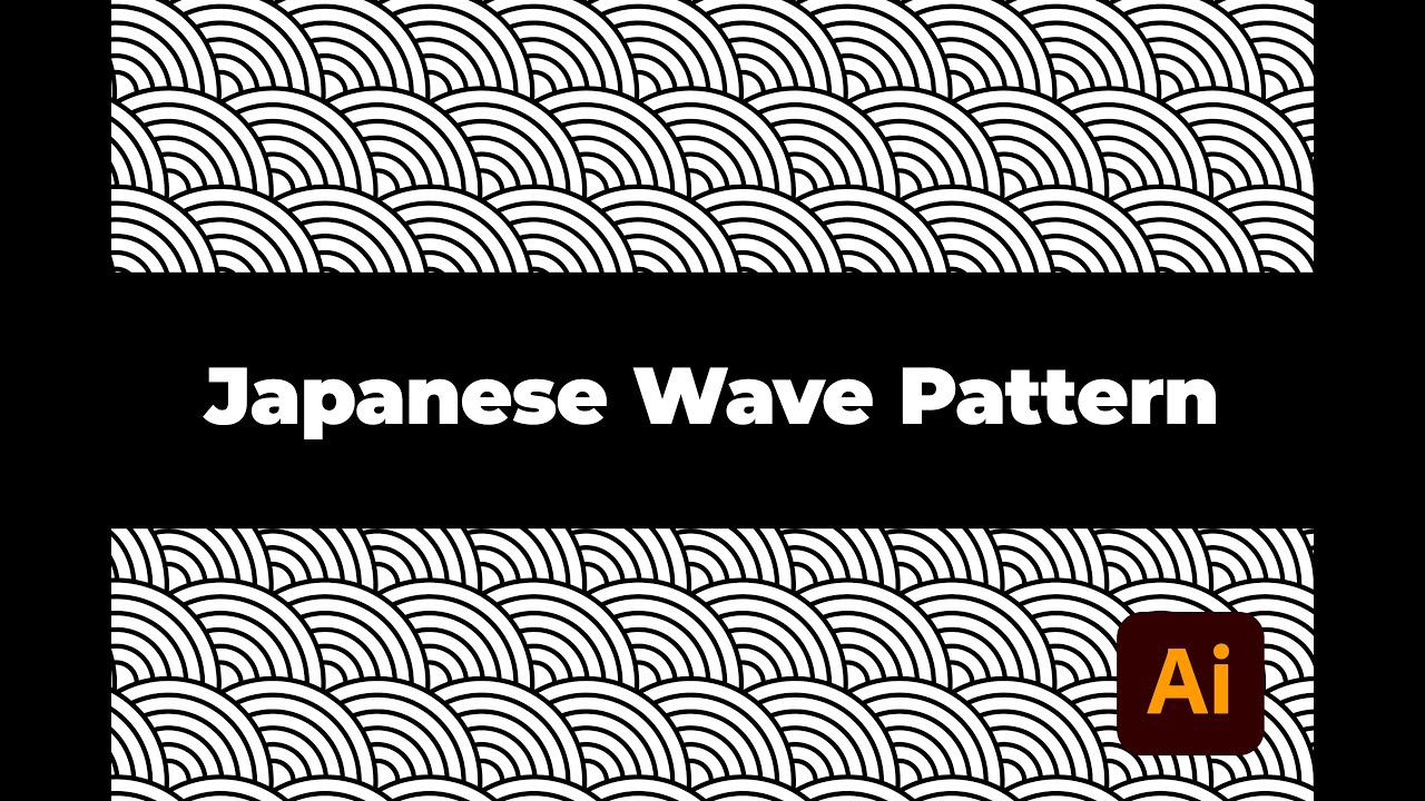 Japanese wave pattern design | Adobe illustrator tutorial
