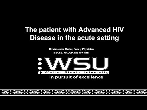 The patient with Advanced HIV Disease in the acute setting