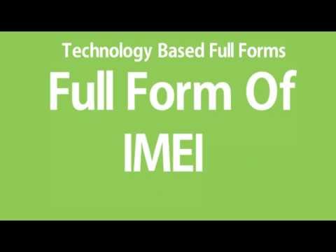 Full Form Of IMEI