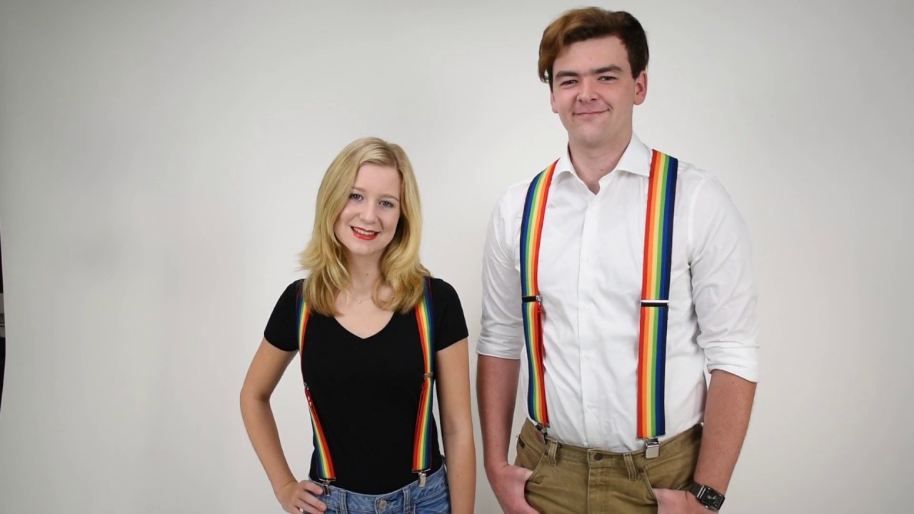 Rainbow Clip Suspenders