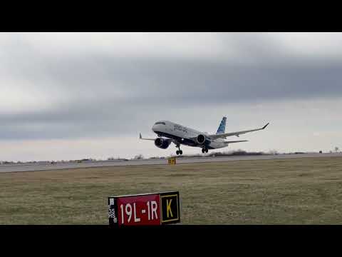 1st JetBlue Takeoff from Kansas City International Airport (MCI) to JFK 3-27-2022