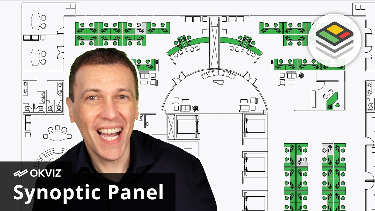 Employee workstations with Synoptic Panel by OKVIZ