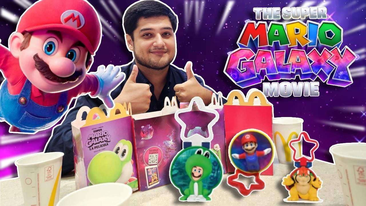 This contains the McDonald's Super Mario Galaxy Happy Meal!