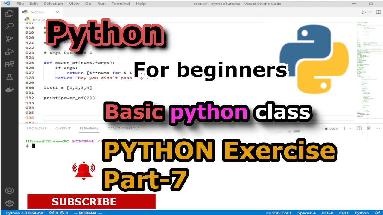 Python Exercise Part - 7 | Python for Beginners