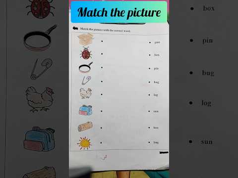 Match the picture #match #picture #englishworksheet #english #shorts