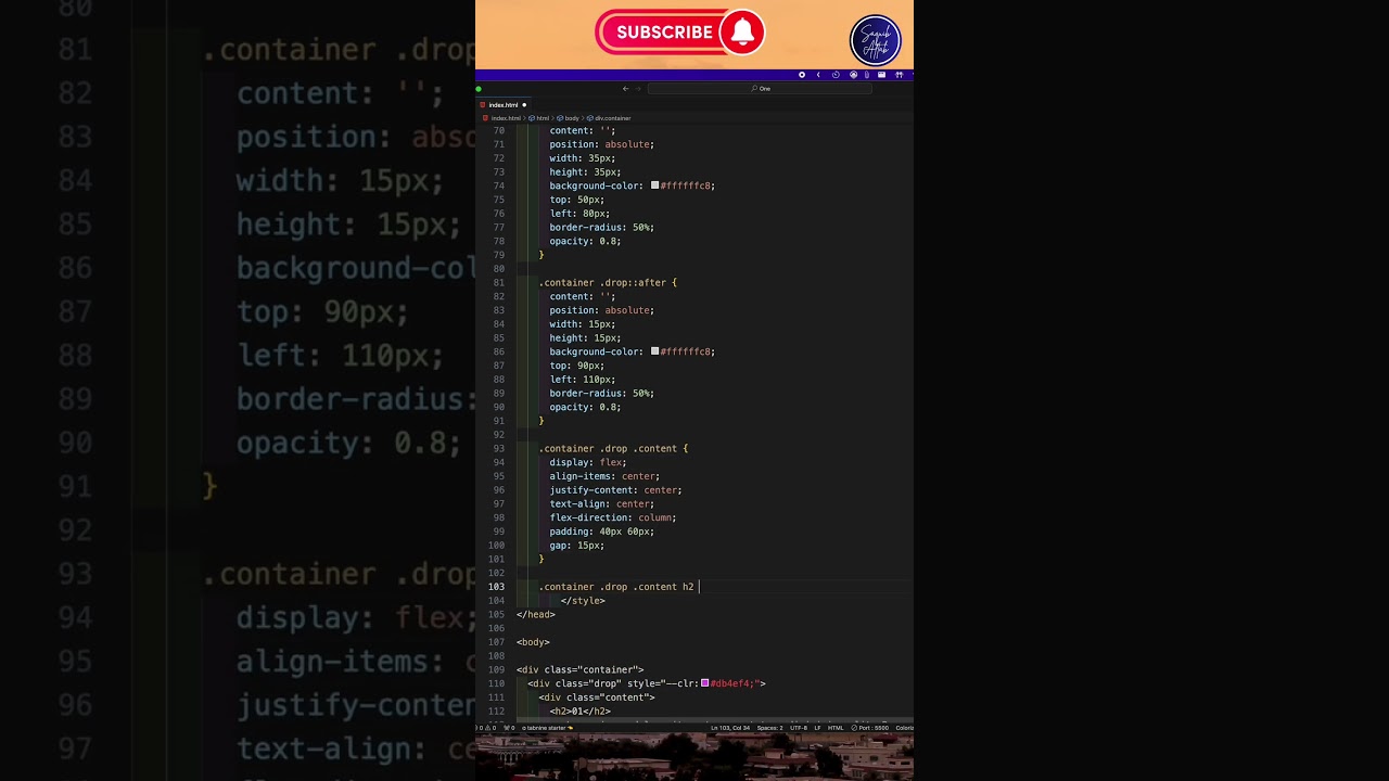 Glassmorphic Bubble CSS Animation | HTML CSS  #codingshorts #htmlcss