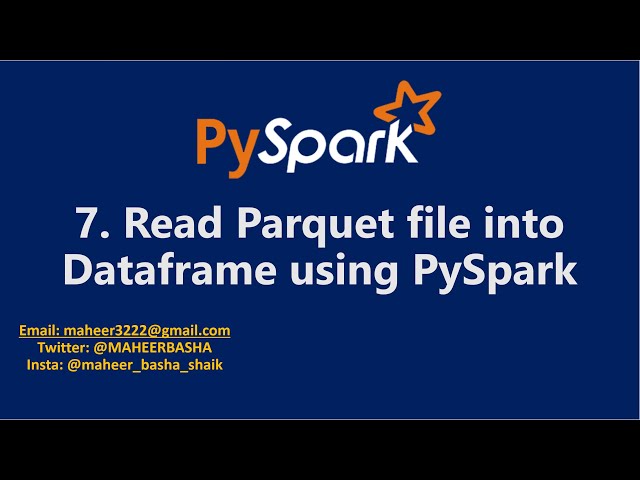 How to Read Parquet Files into DataFrames Using PySpark in Azure Databricks | Galaxy.ai